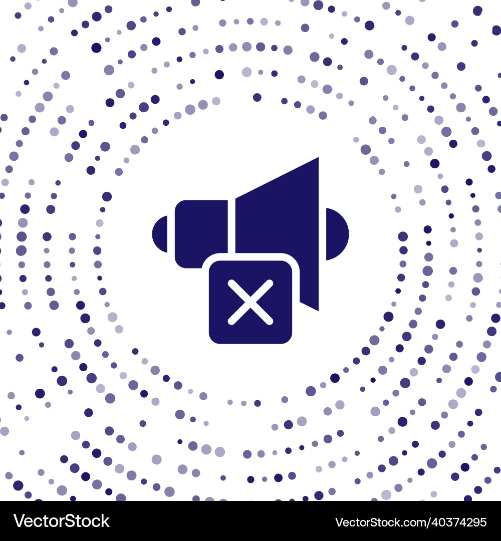 Blue speaker mute icon isolated on white Vector Image