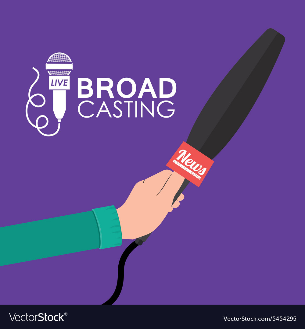 Broadcasting design Royalty Free Vector Image - VectorStock