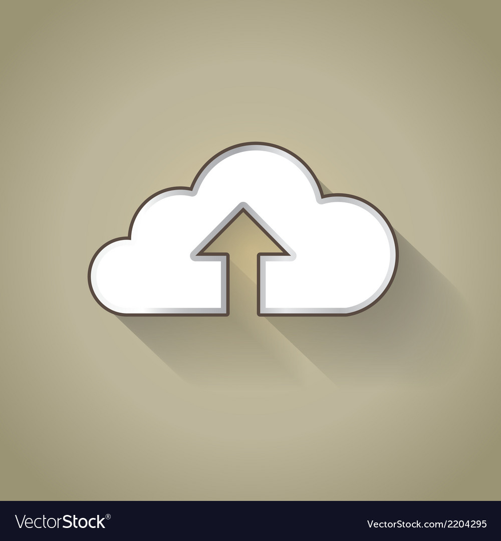 Cloud uploading Royalty Free Vector Image - VectorStock