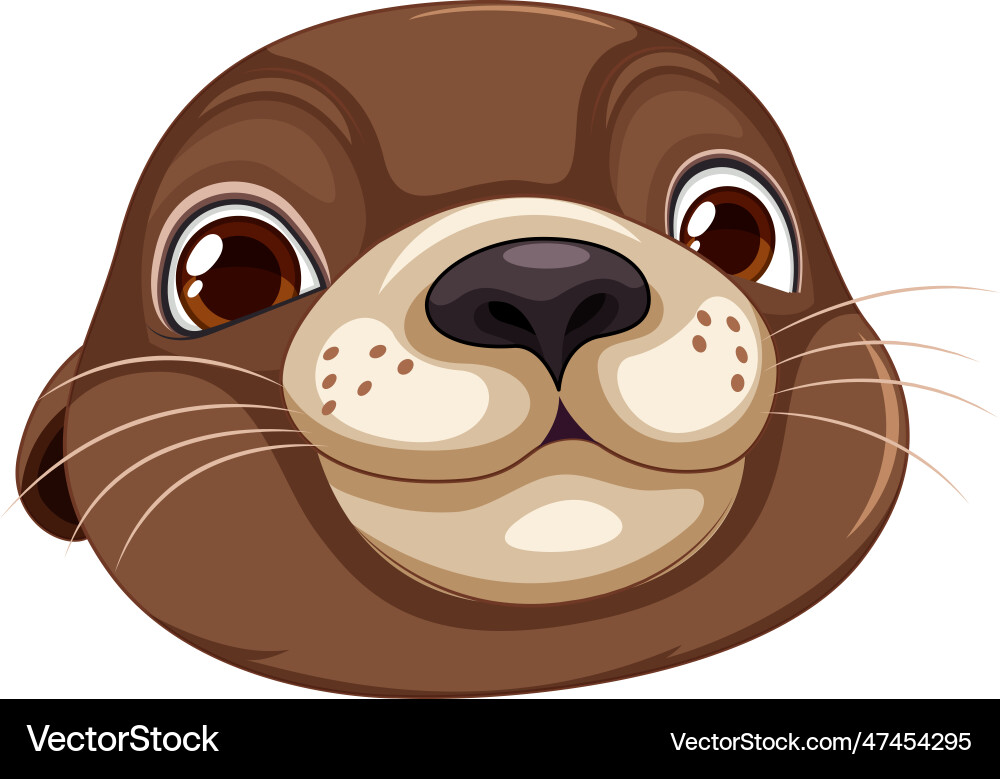 Cute otter cartoon character Royalty Free Vector Image