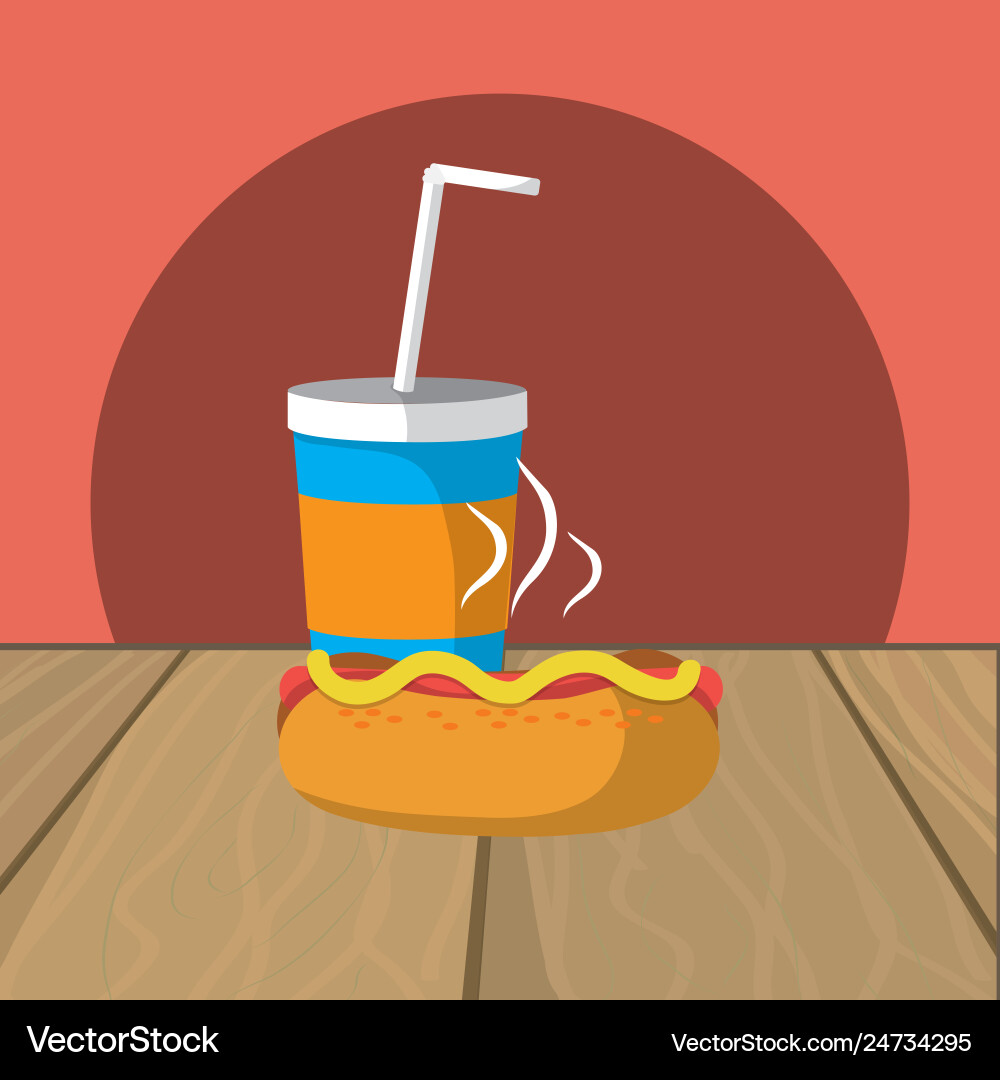 Delicious food cartoon Royalty Free Vector Image