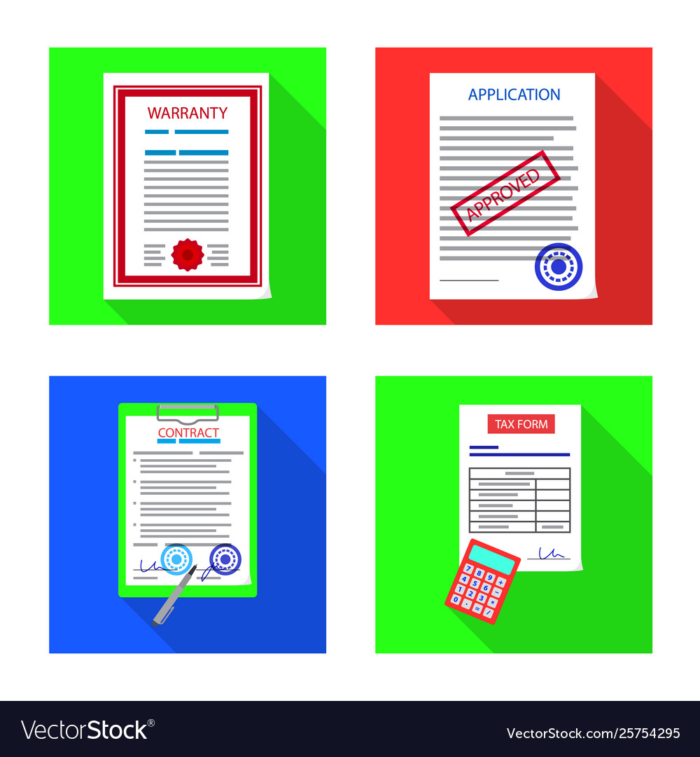 Design form and document logo Royalty Free Vector Image