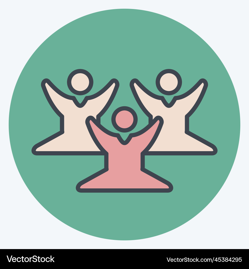 Icon meditation training related to psychological Vector Image