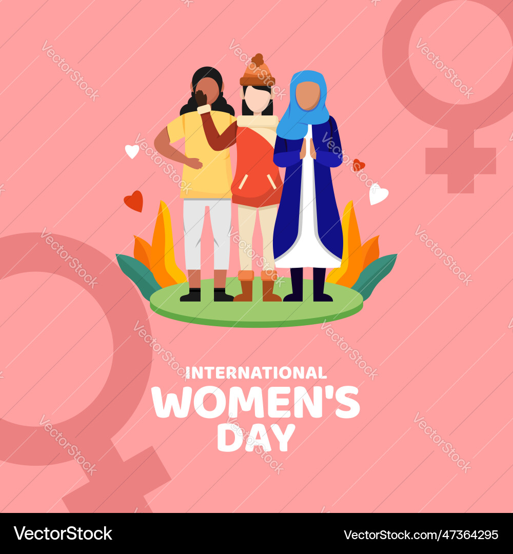 International womens day design for Royalty Free Vector