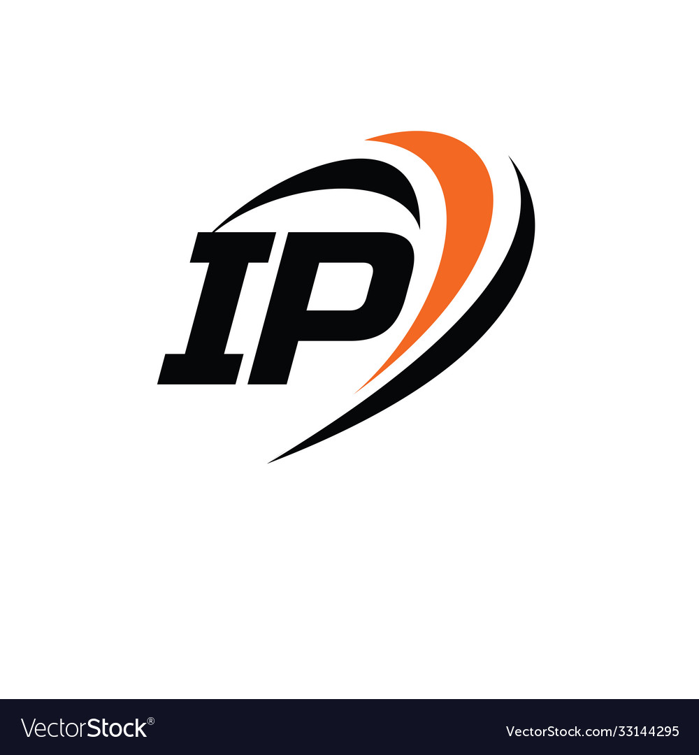Ip monogram logo Royalty Free Vector Image - VectorStock