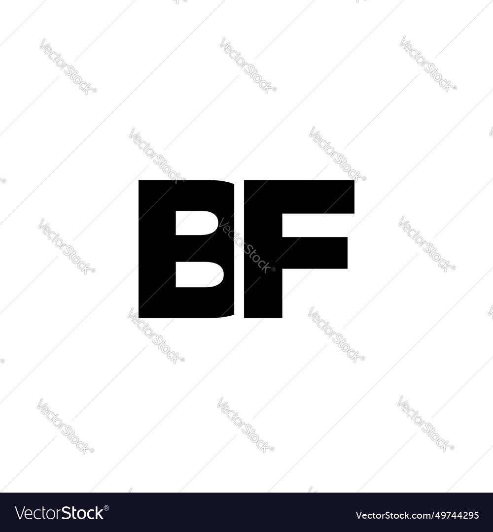 Letter b and f bf logo design template minimal Vector Image
