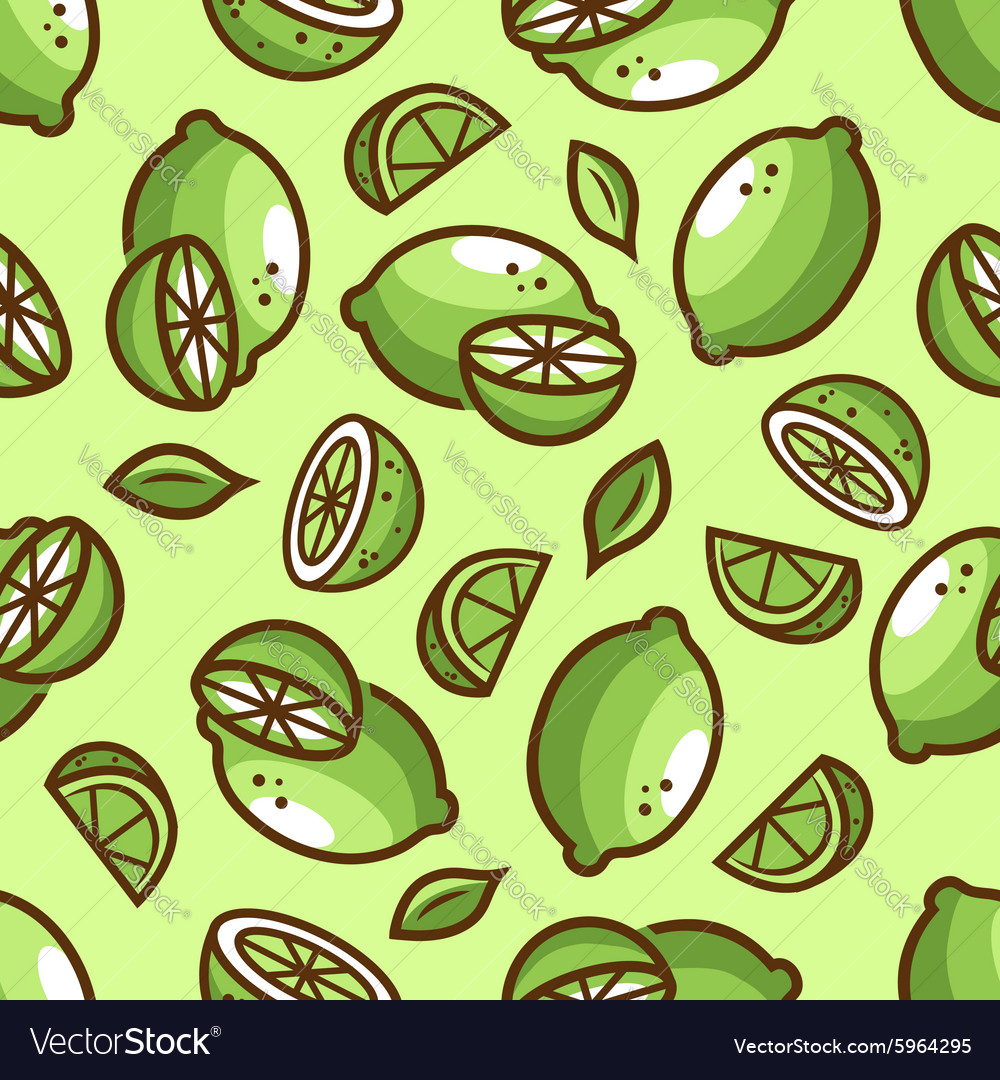 Lime seamless pattern Royalty Free Vector Image