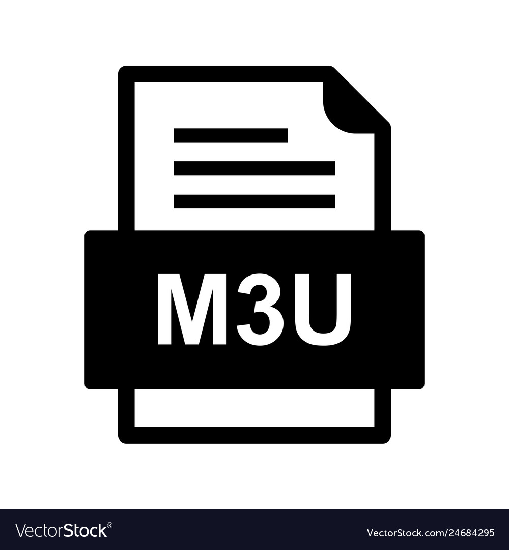 M3u File Document Icon Royalty Free Vector Image