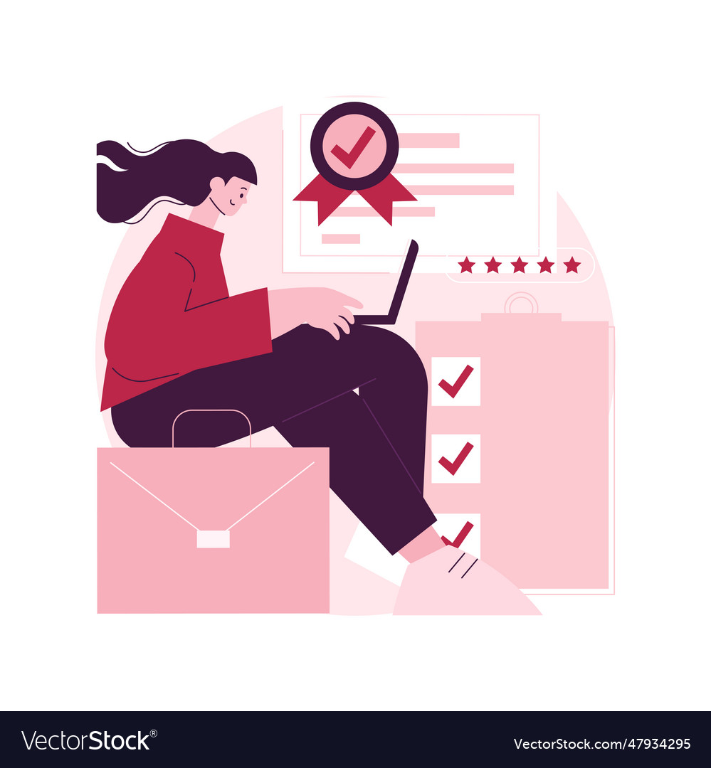 Quality work abstract concept Royalty Free Vector Image