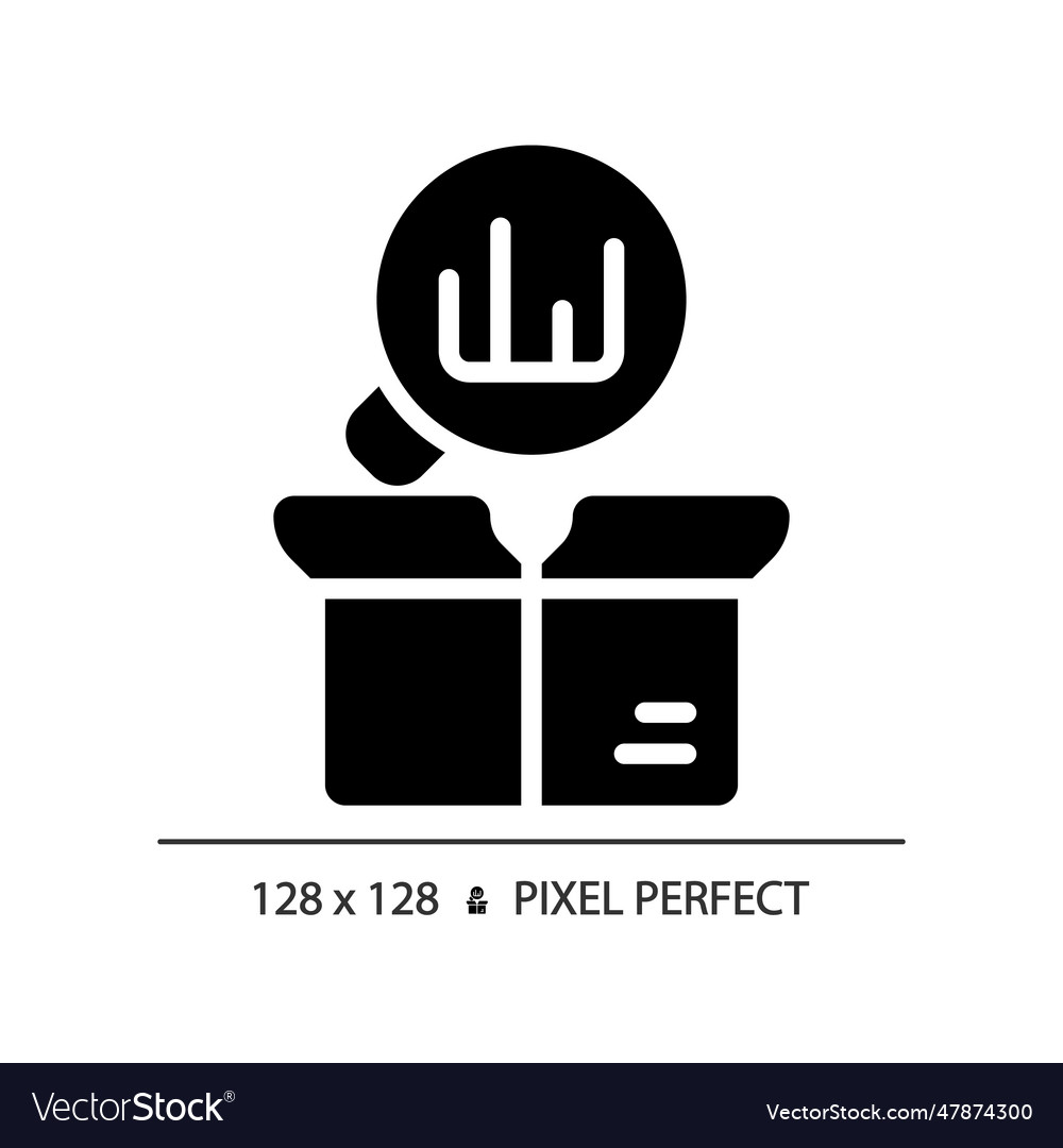 2d Analytics Solid Icon Royalty Free Vector Image
