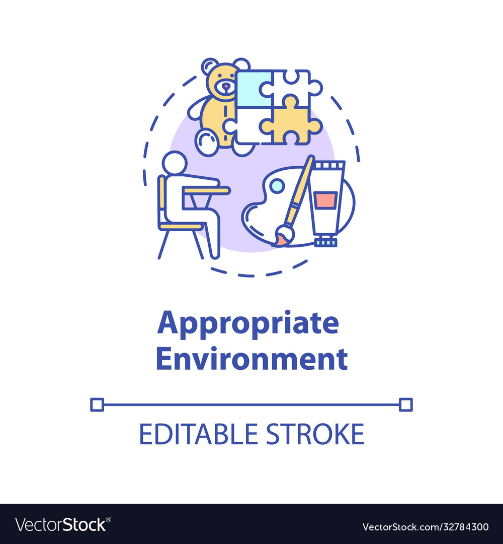 Appropriate environment concept icon Royalty Free Vector Appropriate environment concept icon Royalty Free Vector