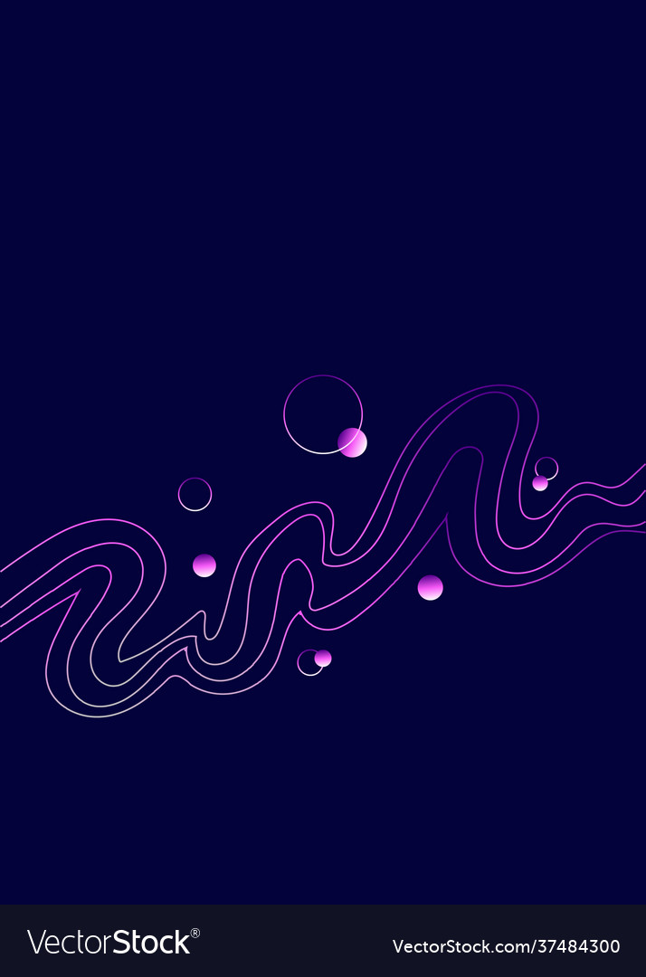 Bright poster with dynamic waves background Vector Image