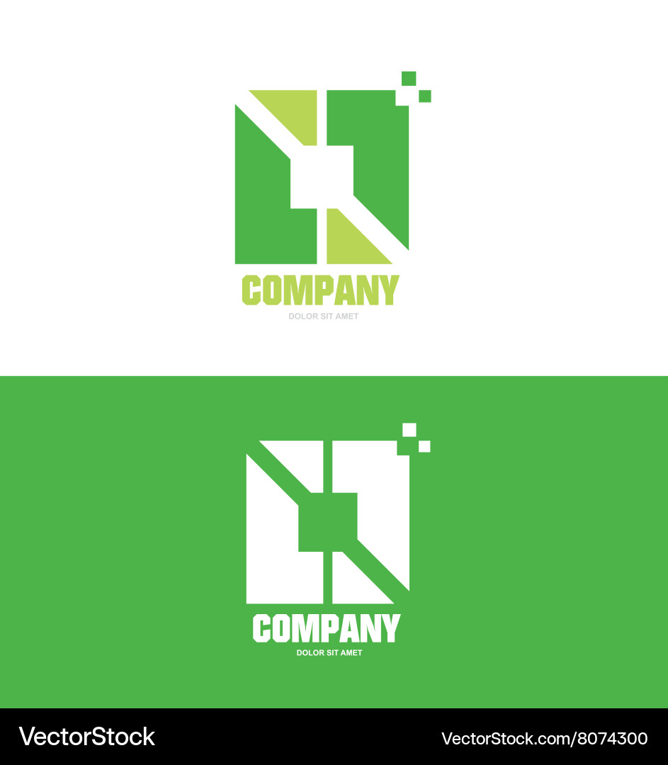 Business square company logo Royalty Free Vector Image