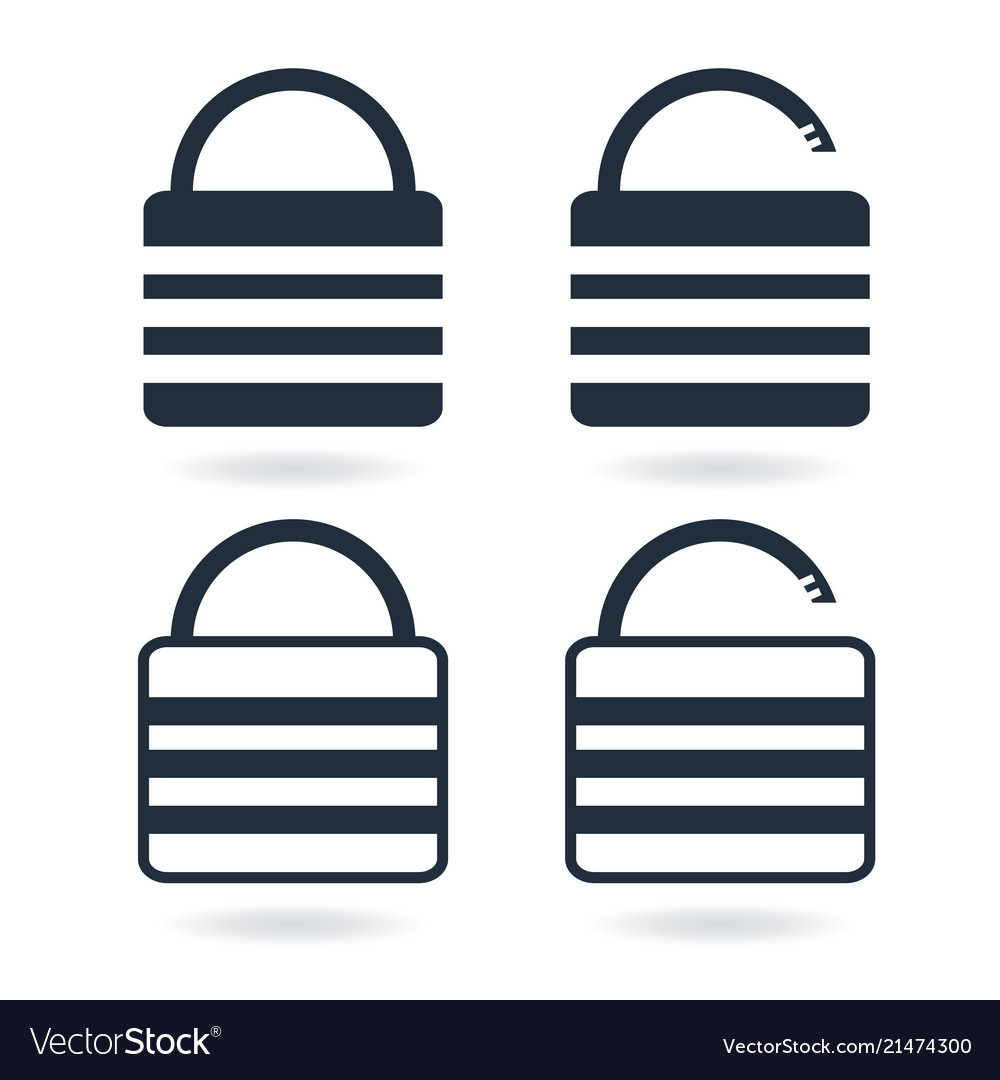 Creative lock icon in trendy flat style isolated Vector Image