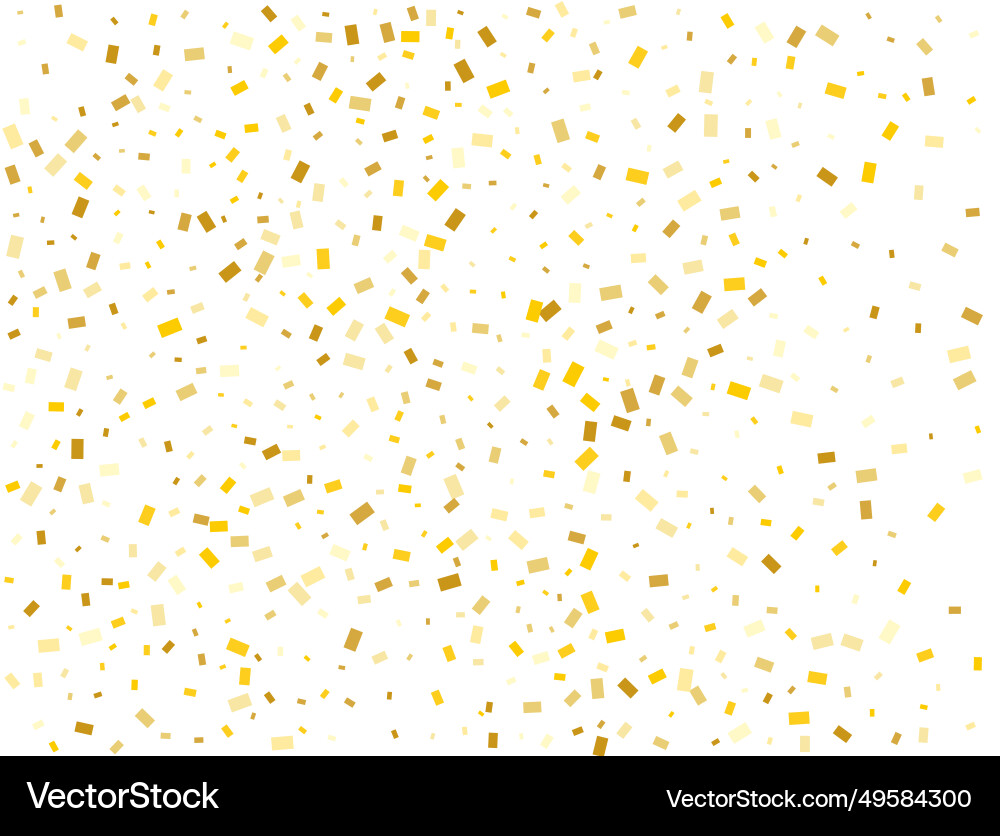 Gender neutral golden rectangles confetti Vector Image