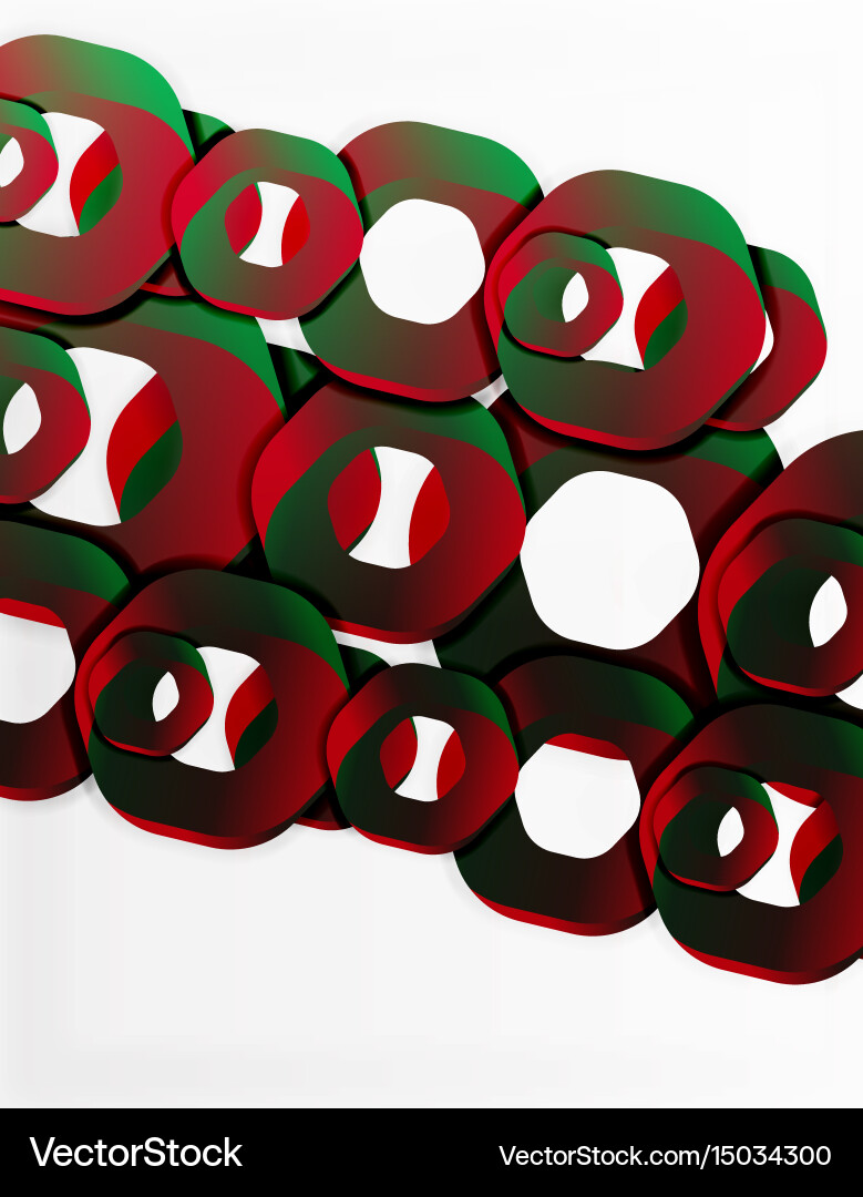 Geometric abstract background cut chain shapes Vector Image