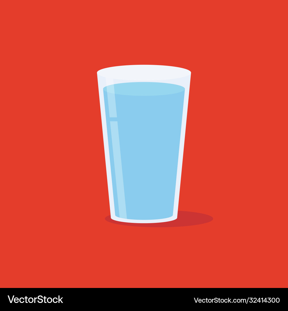 Glass water isolated icon Royalty Free Vector Image