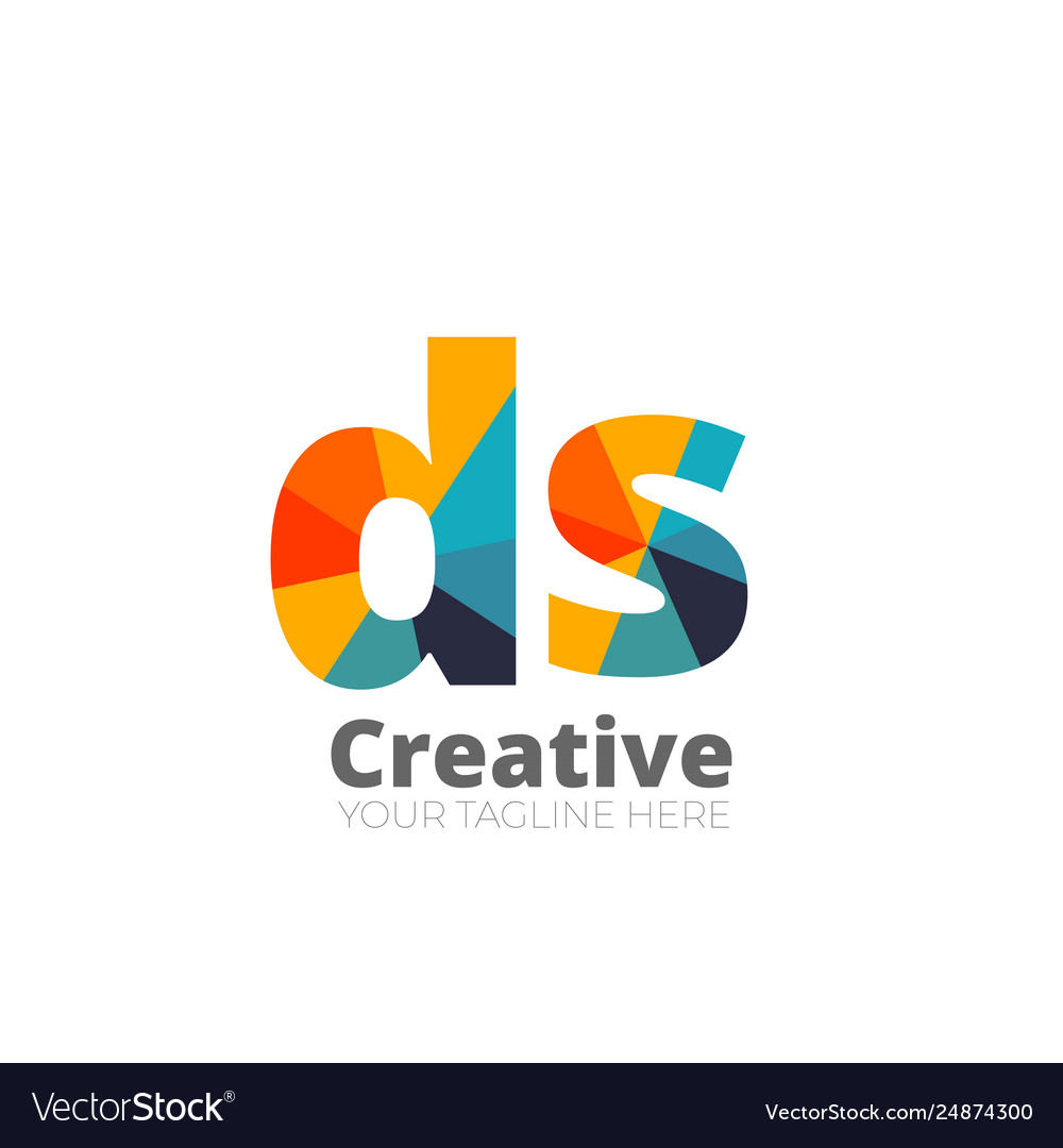 Initial letter rounded design logo - elements Vector Image