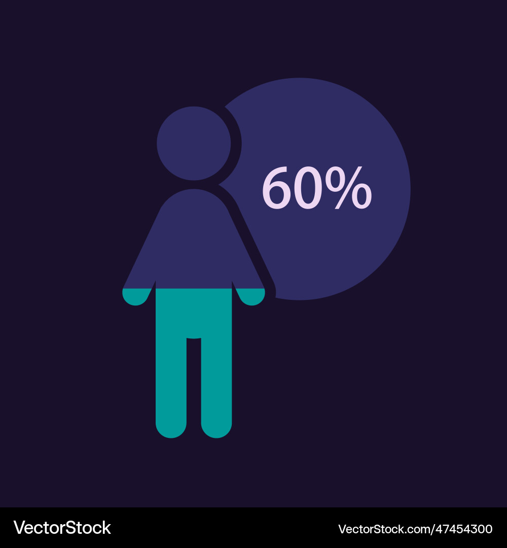 Male category infographic chart design template Vector Image