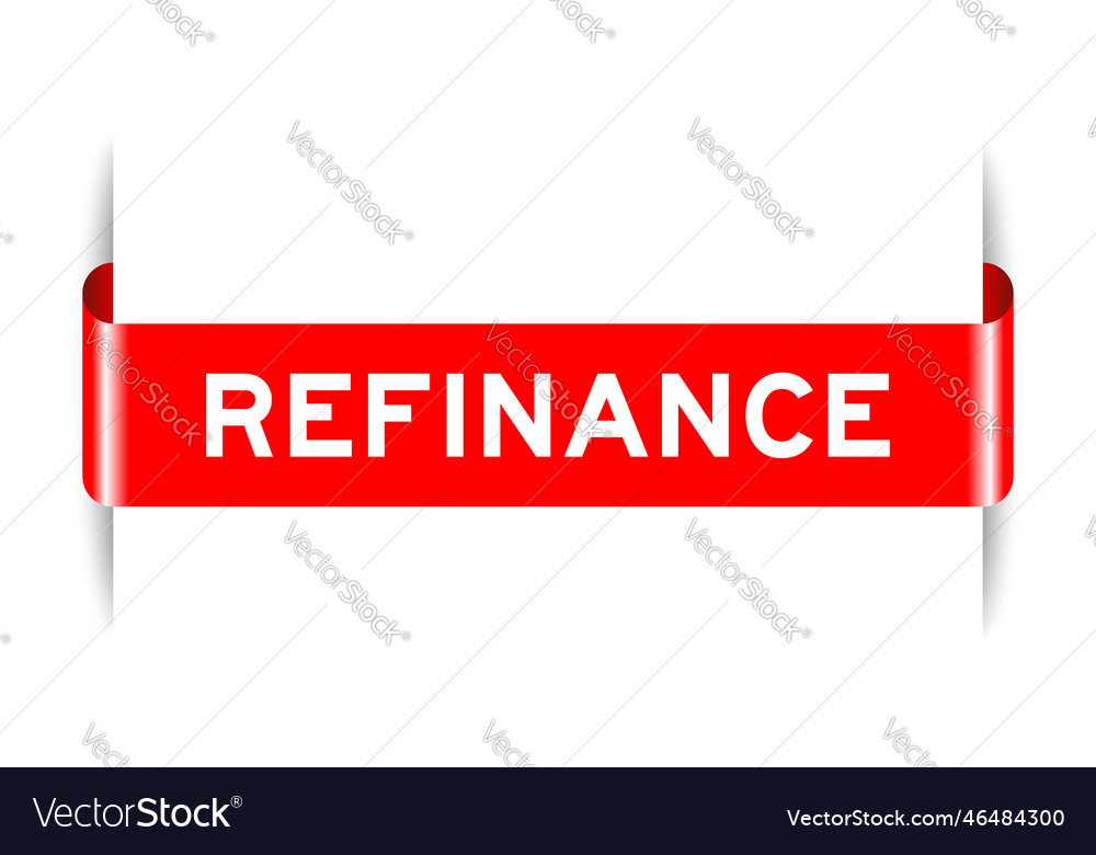 Red Color Inserted Label Banner With Word Vector Image