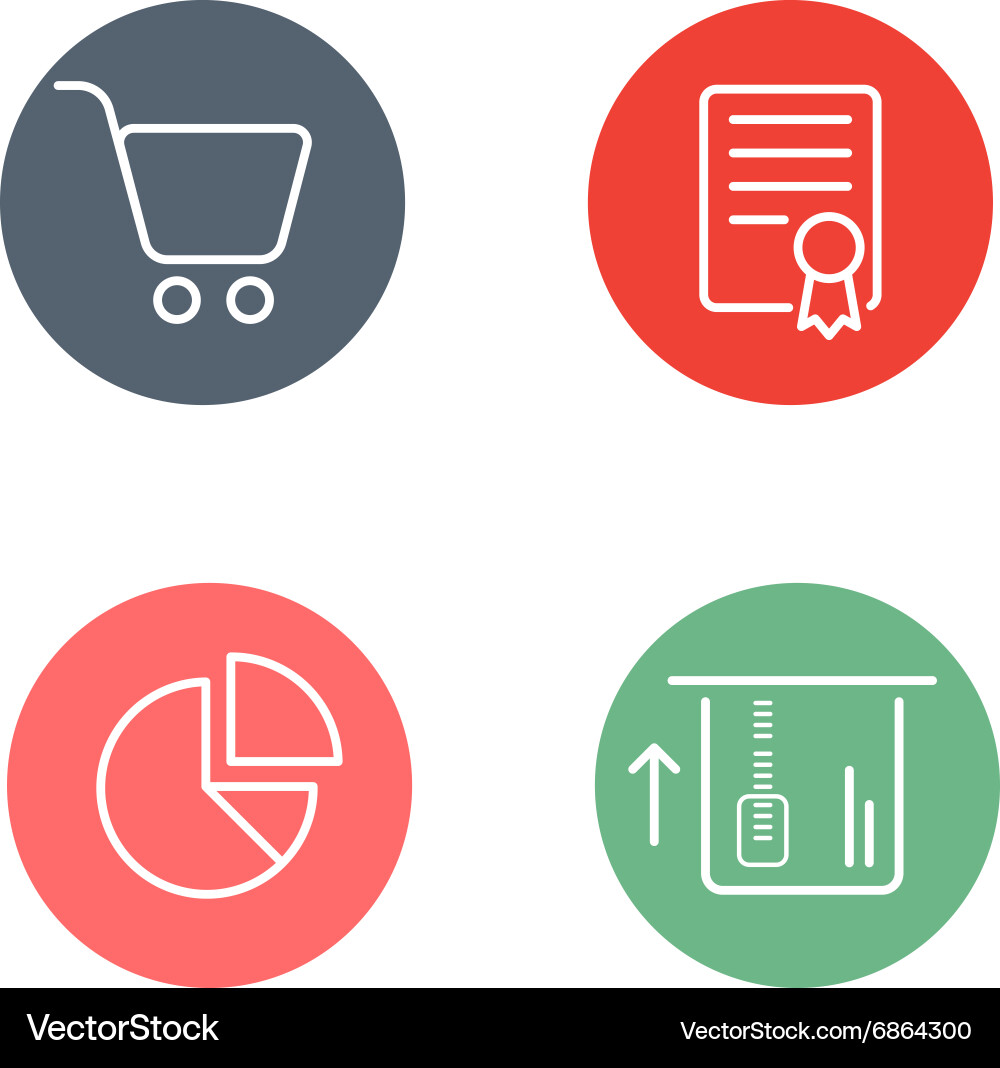 Round circle buttons with icons can be used Vector Image