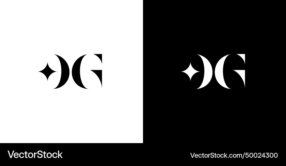 Unique and luxury letter dg initials logo design Vector Image