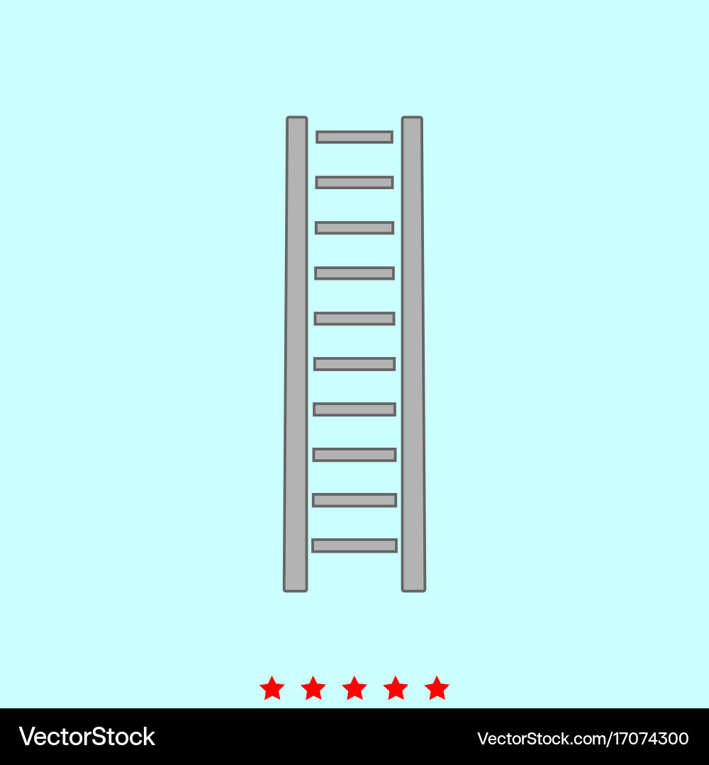 Wooden step ladder it is icon Royalty Free Vector Image
