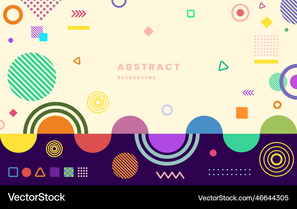 Colorful abstract geometric shapes background Vector Image
