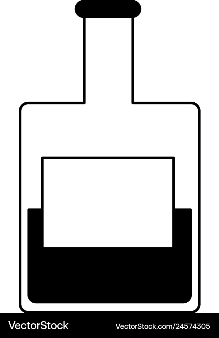 Drink bottle isolated in black and white Vector Image
