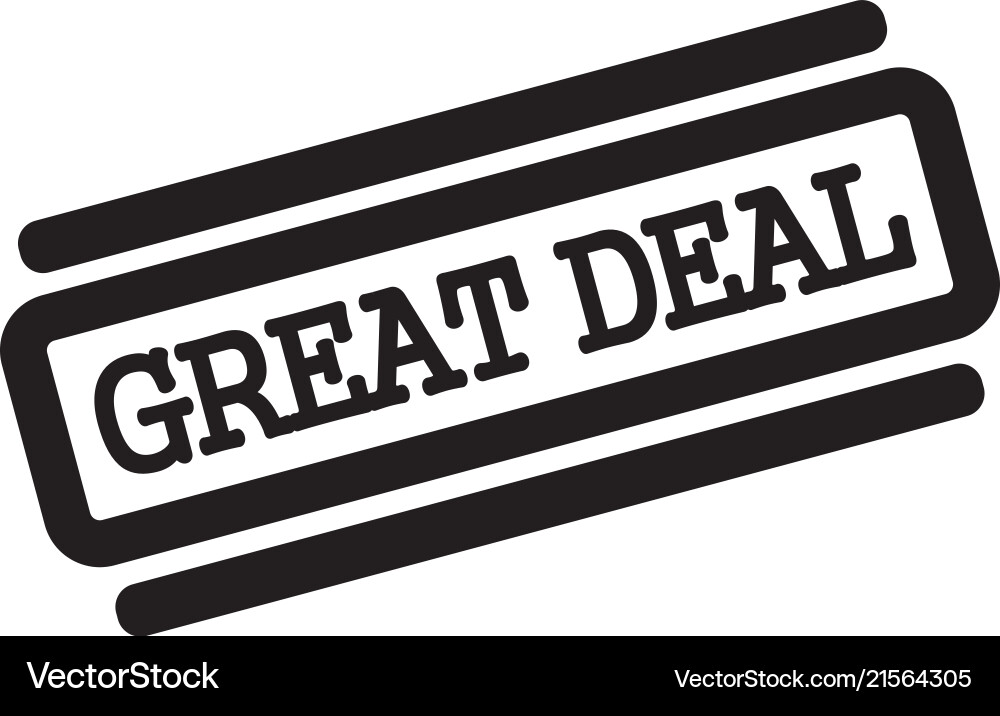 Great deal black stamp Royalty Free Vector Image