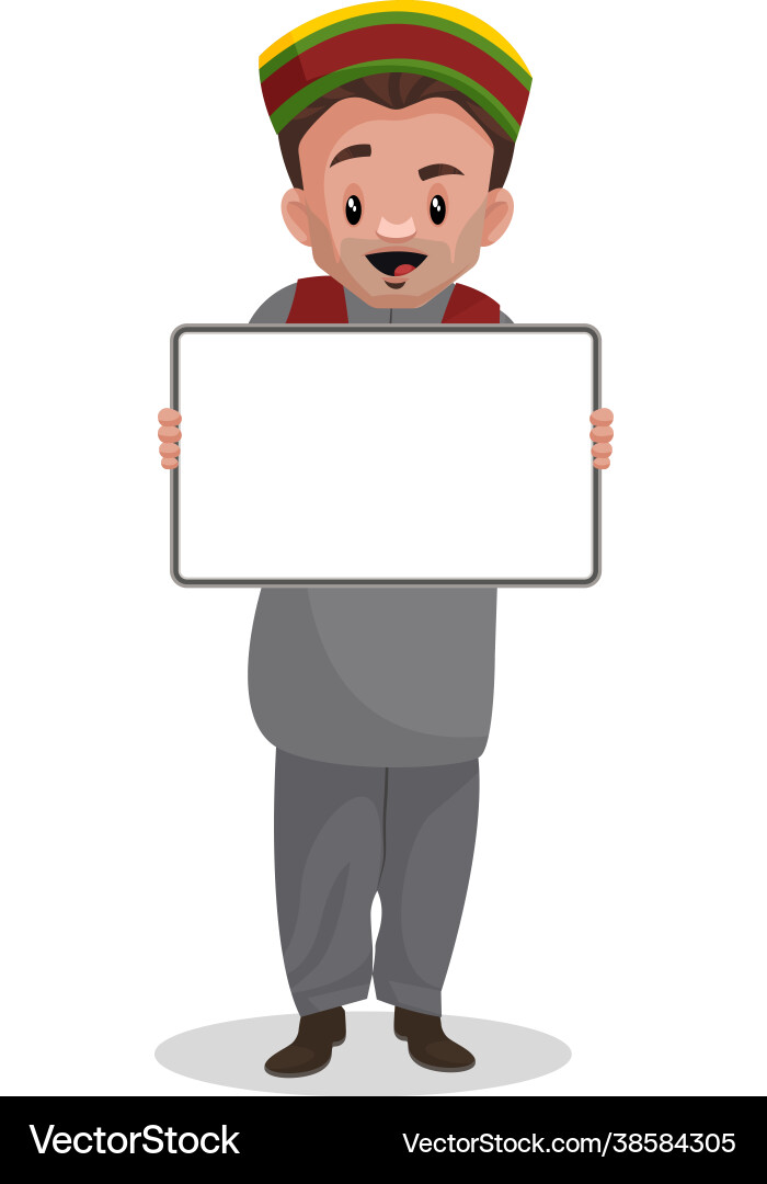 Kashmiri man cartoon character Royalty Free Vector Image