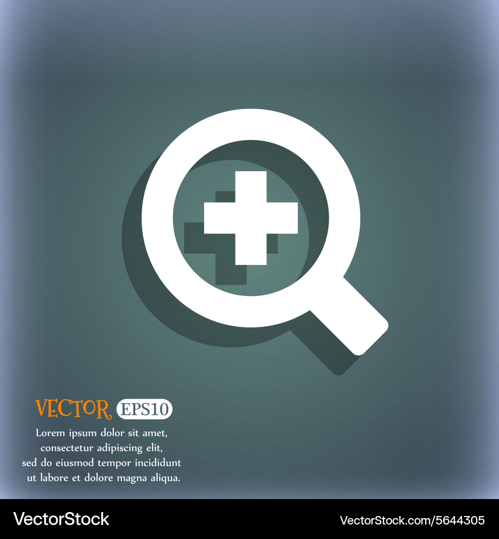 Magnifier glass zoom tool icon symbol Royalty Free Vector