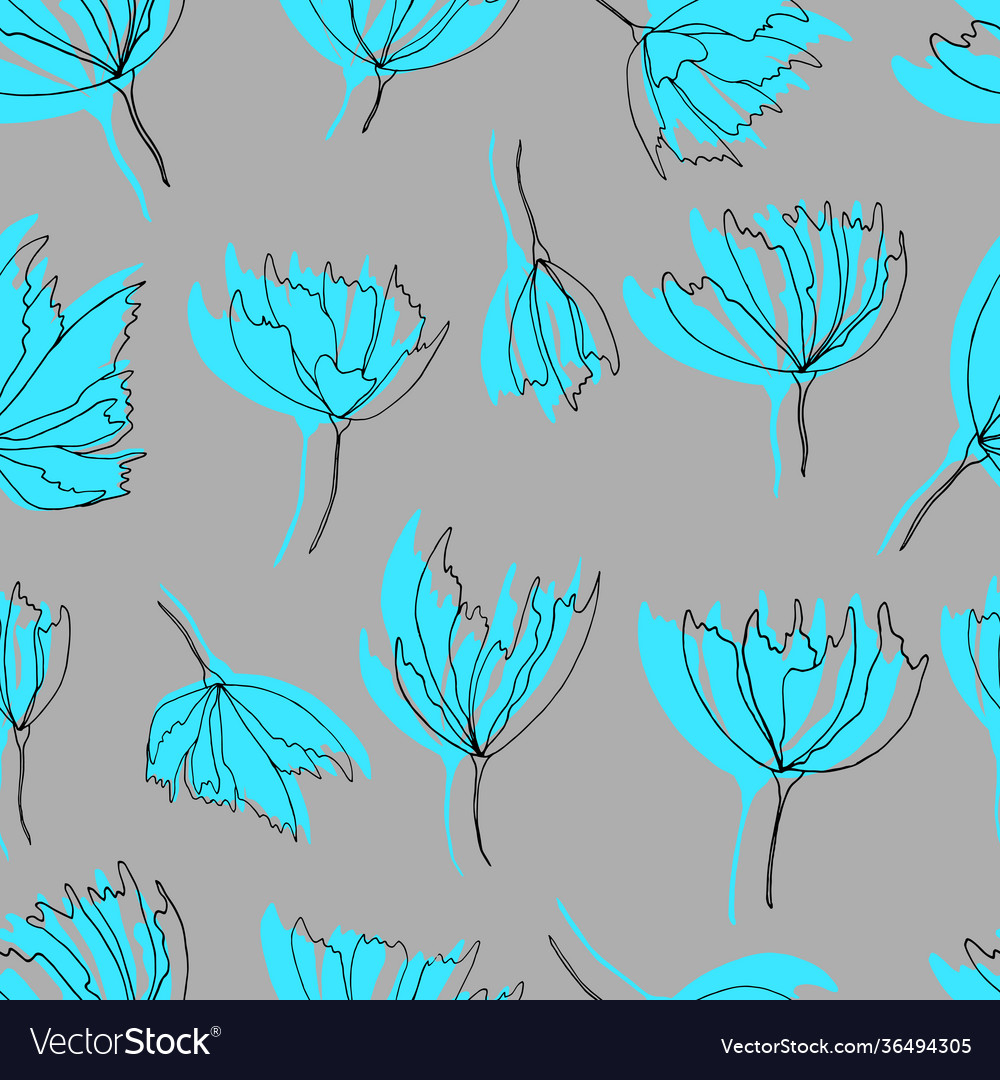 Seamless floral pattern botanical Royalty Free Vector Image