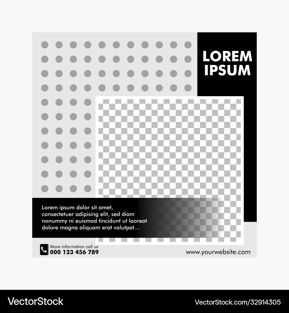 Social media web poster template design poster Vector Image