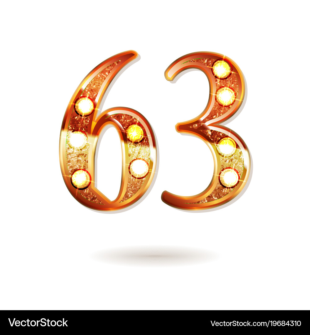 63 years anniversary celebration design Royalty Free Vector
