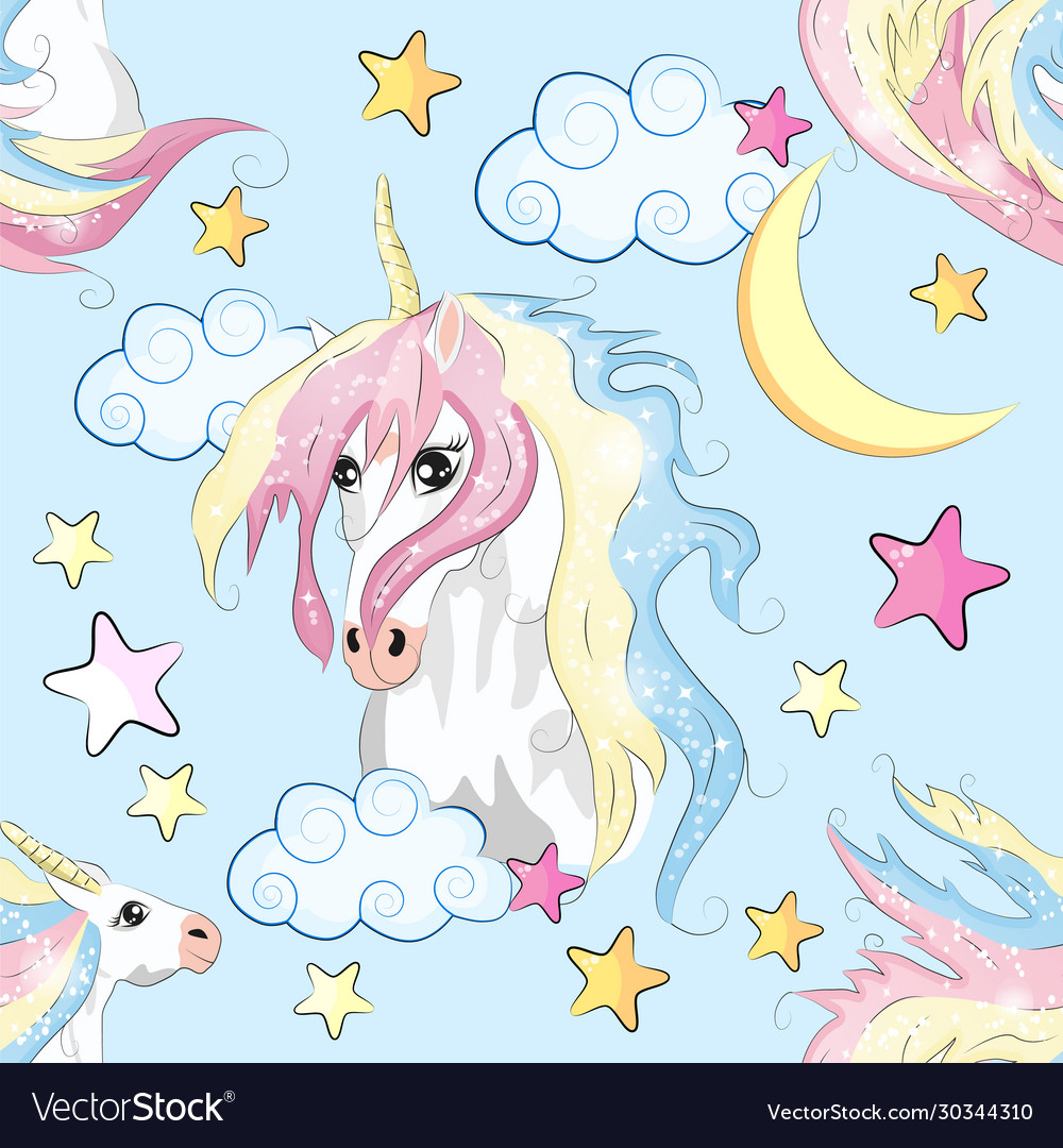 Cute unicorn princess concept girl beauty Vector Image Cute unicorn princess concept girl beauty Vector Image
