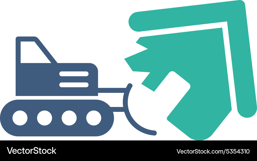 Demolition icon from business bicolor set Vector Image