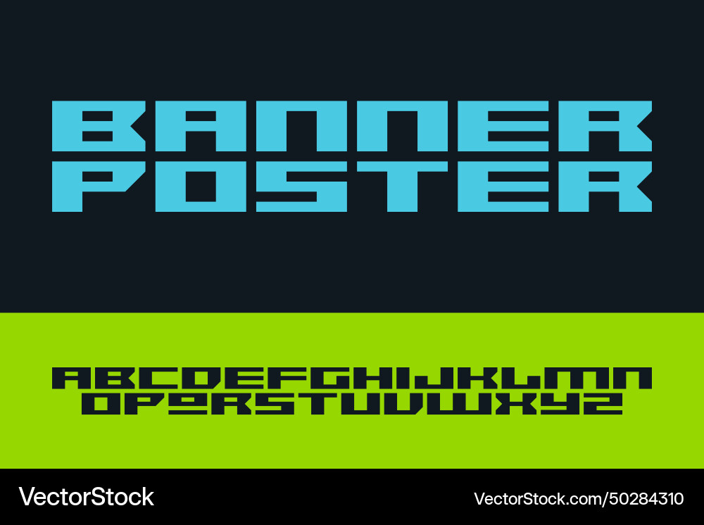 Design banner poster typeface alphabet typography Vector Image
