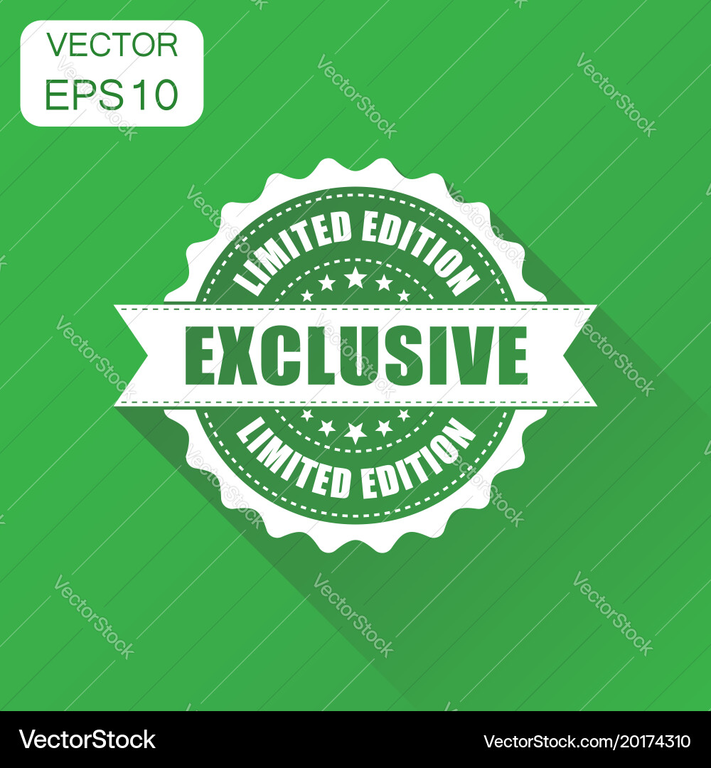 Exclusive rubber stamp icon business concept Vector Image