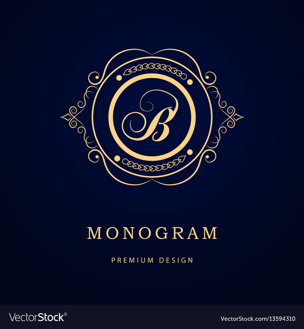 Monogram design elements graceful template Vector Image