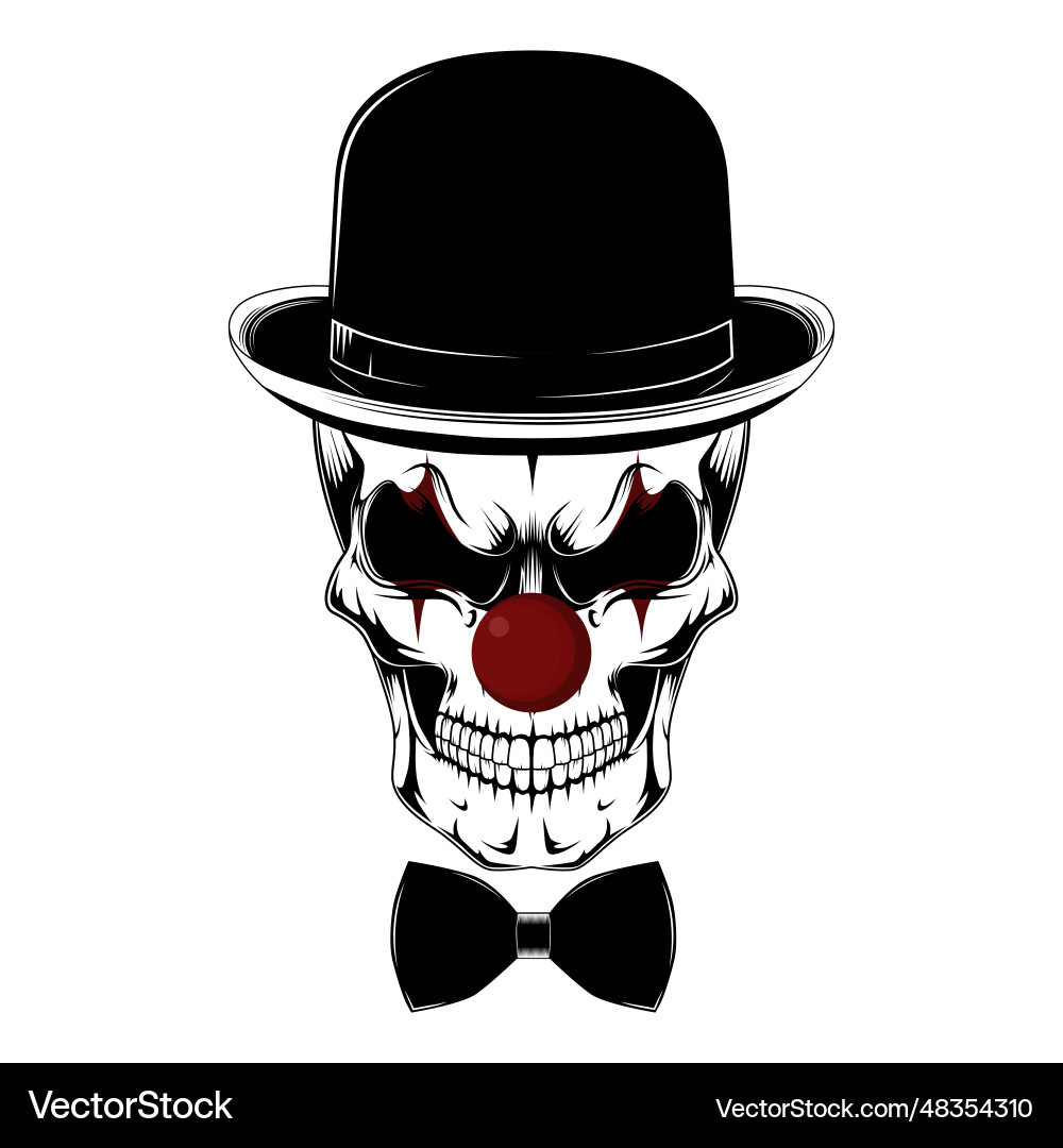 Skull of a clown Royalty Free Vector Image - VectorStock