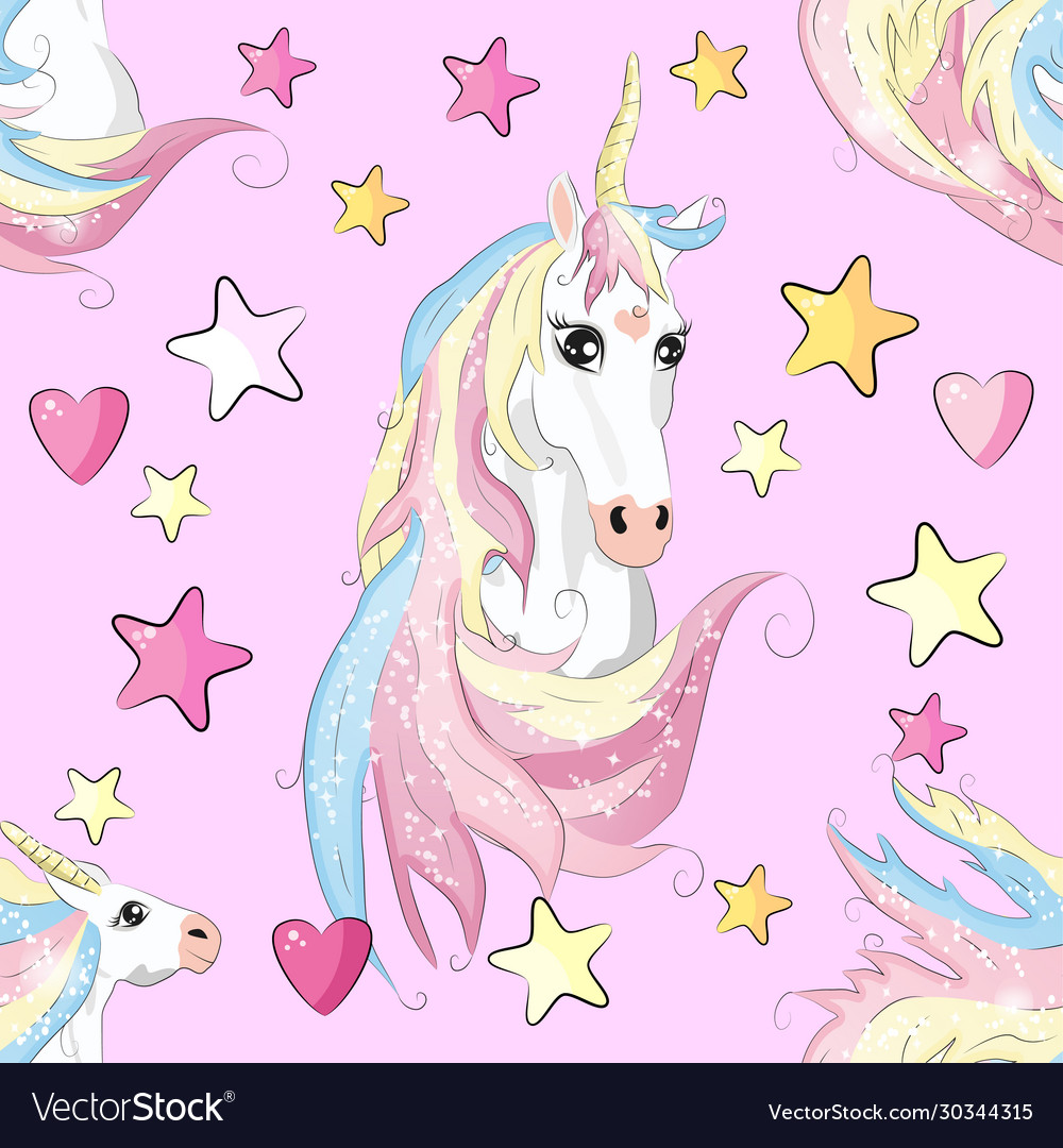 Cute unicorn princess concept girl beauty Vector Image Cute unicorn princess concept girl beauty Vector Image