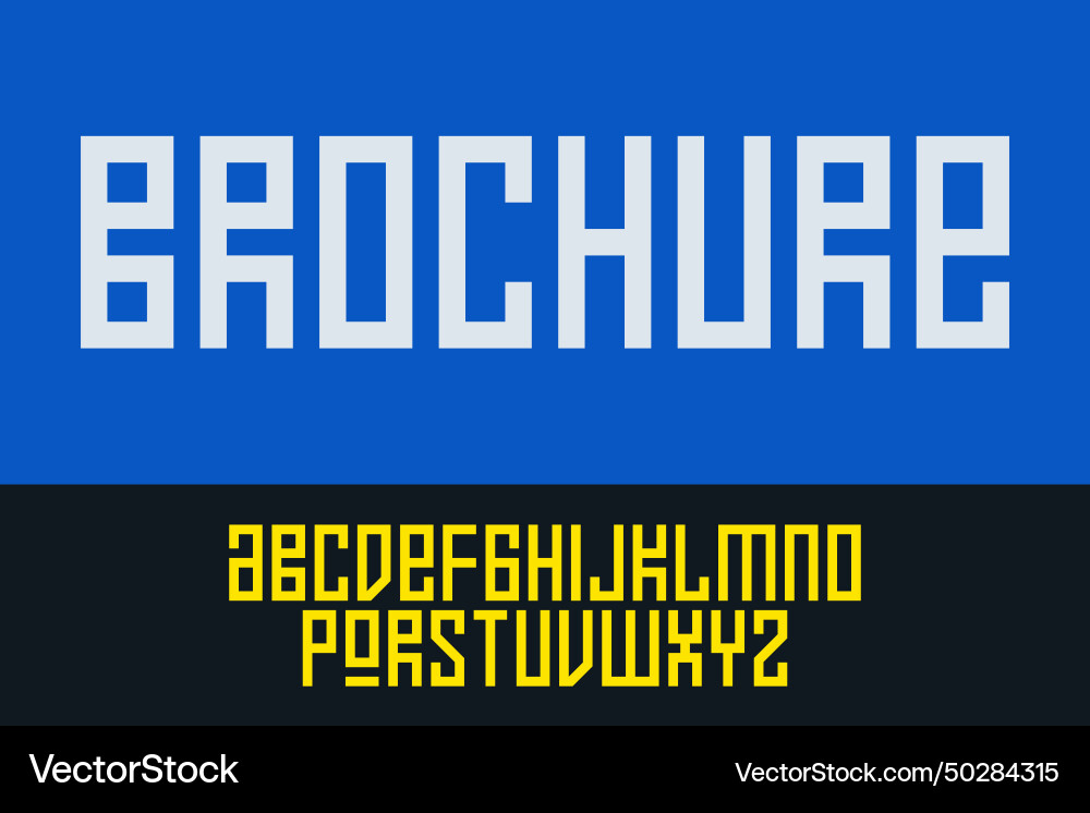 Design brochure typeface alphabet typography font Vector Image