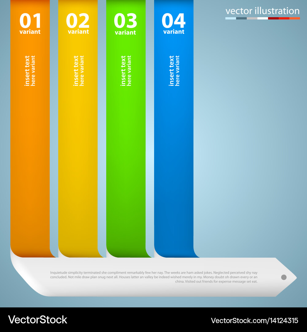 Direction list of options Royalty Free Vector Image