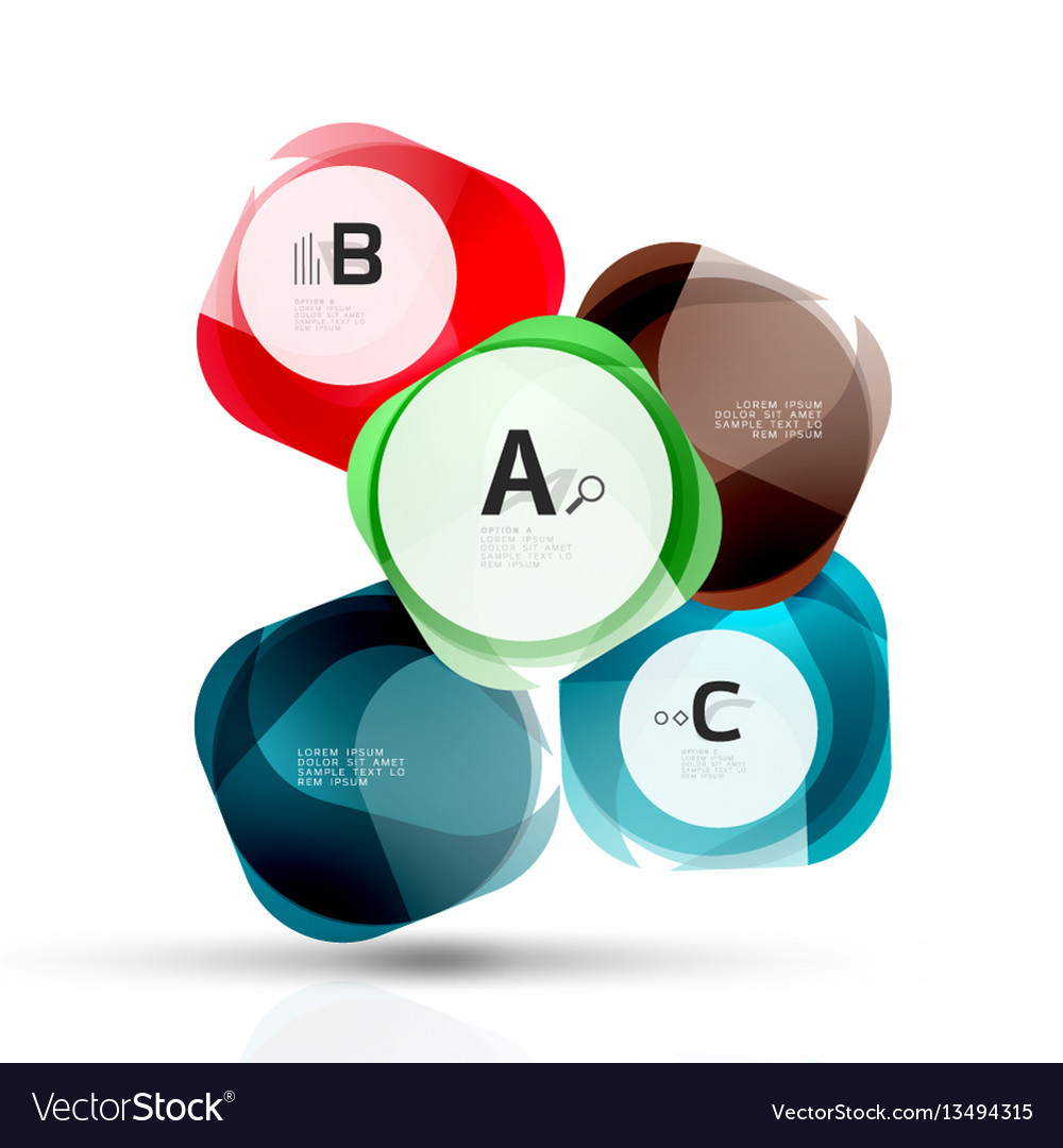 Glossy square elements Royalty Free Vector Image