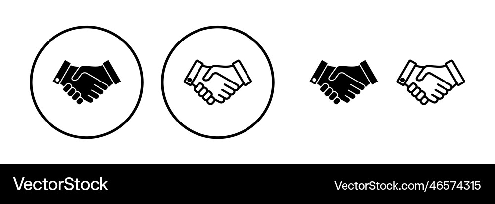 Hand shake icon business handshake contract Vector Image