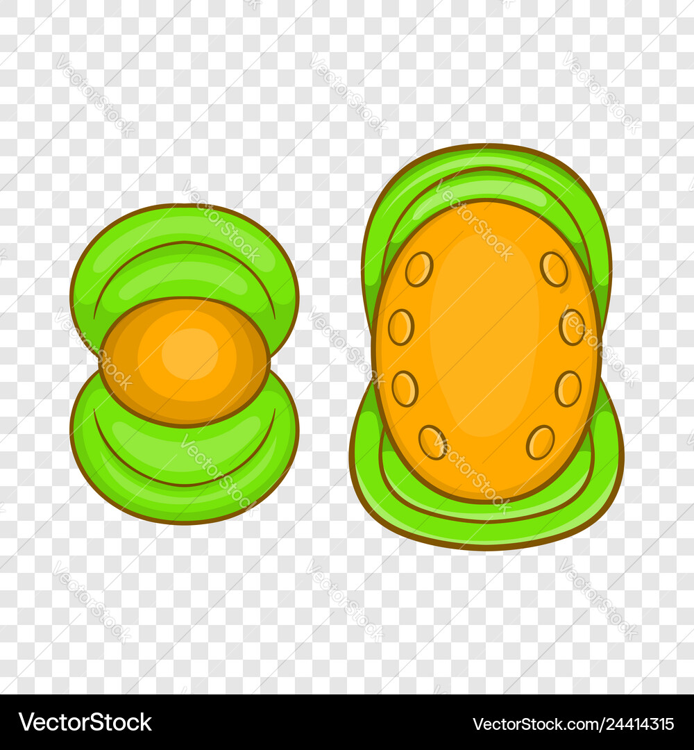 Knee protector and elbow pad icon cartoon style Vector Image