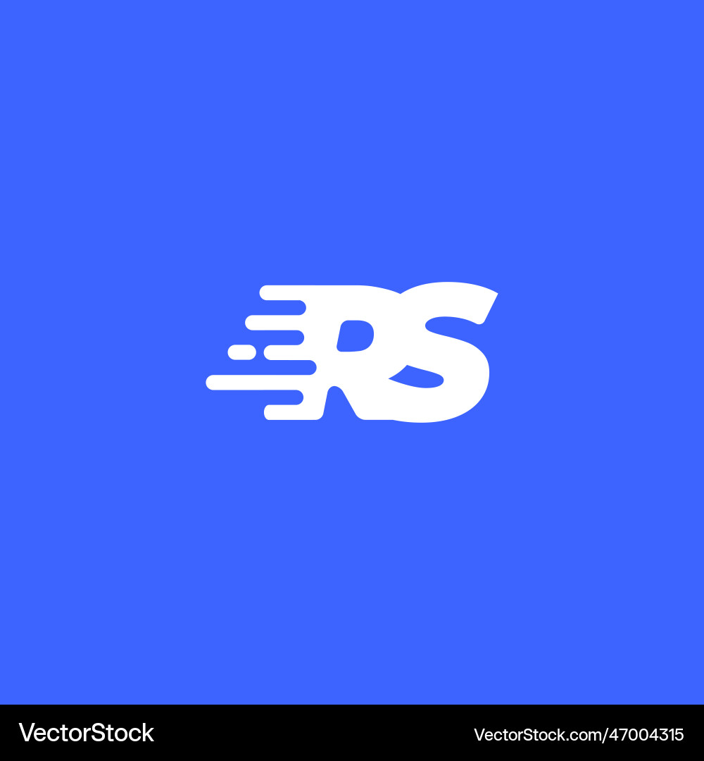 Letter rs fast speed technology modern logo design
