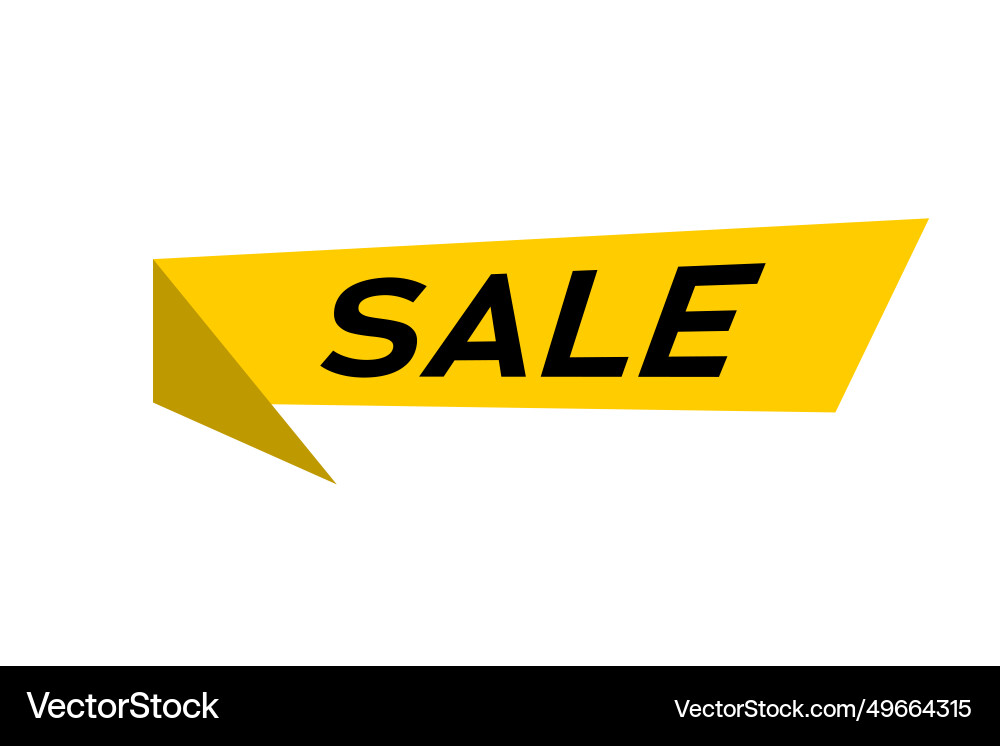Sale - folded ribbon banner Royalty Free Vector Image