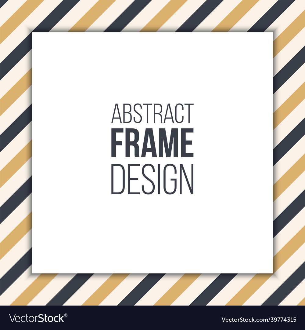 Striped frame color stripes with place for your Vector Image